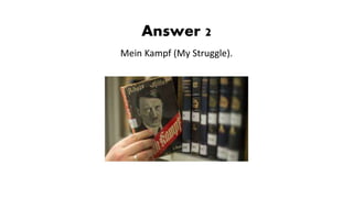 REVISION IGCSE CAMBRIDGE HISTORY: ADOLF HITLER | PPTX