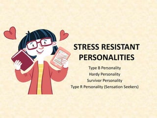 Stress Prone and Resistance Personalities by S.Lakshmanan, Psychologist ...