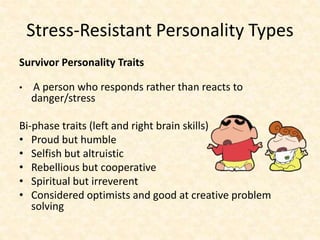 Stress Prone and Resistance Personalities by S.Lakshmanan, Psychologist ...