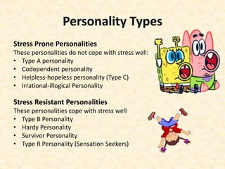 Stress Prone and Resistance Personalities by S.Lakshmanan, Psychologist ...