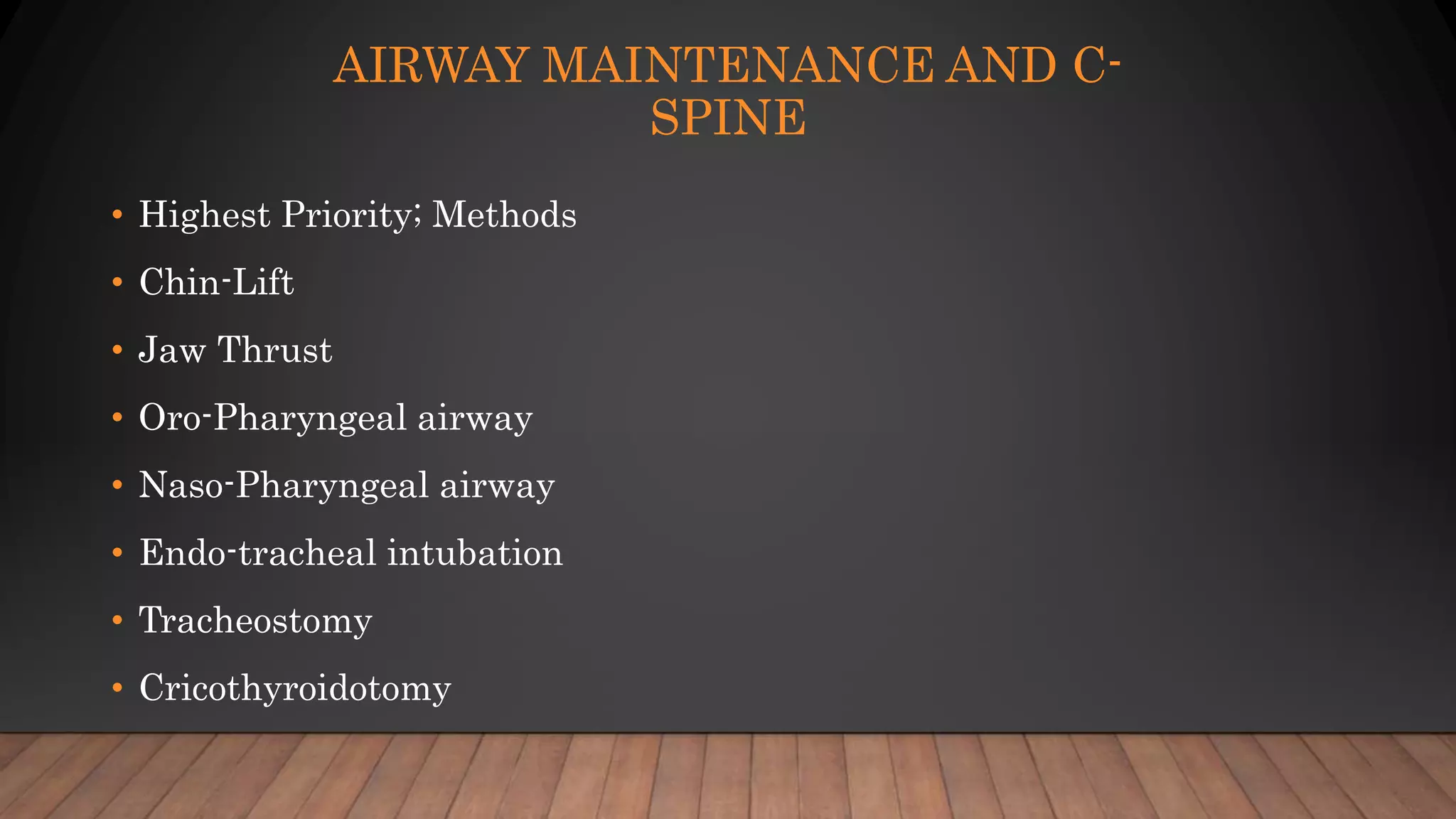 Initial Management of the Trauma Patient | PPTX