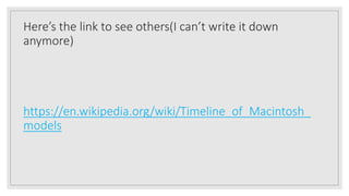 Macintosh Timeline | PPTX