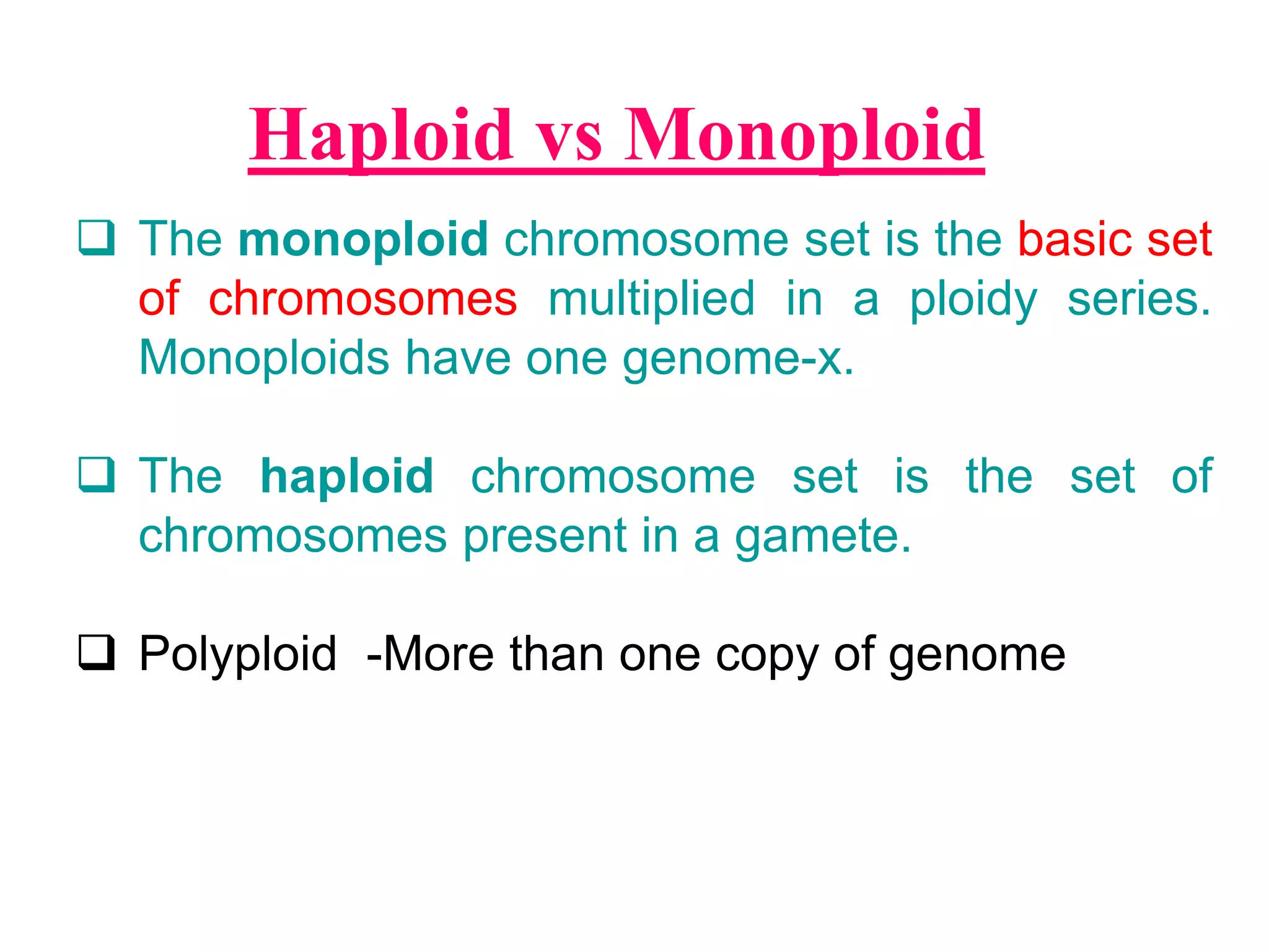 22. Polyploidy in plant breeding in crop improvement | PPT