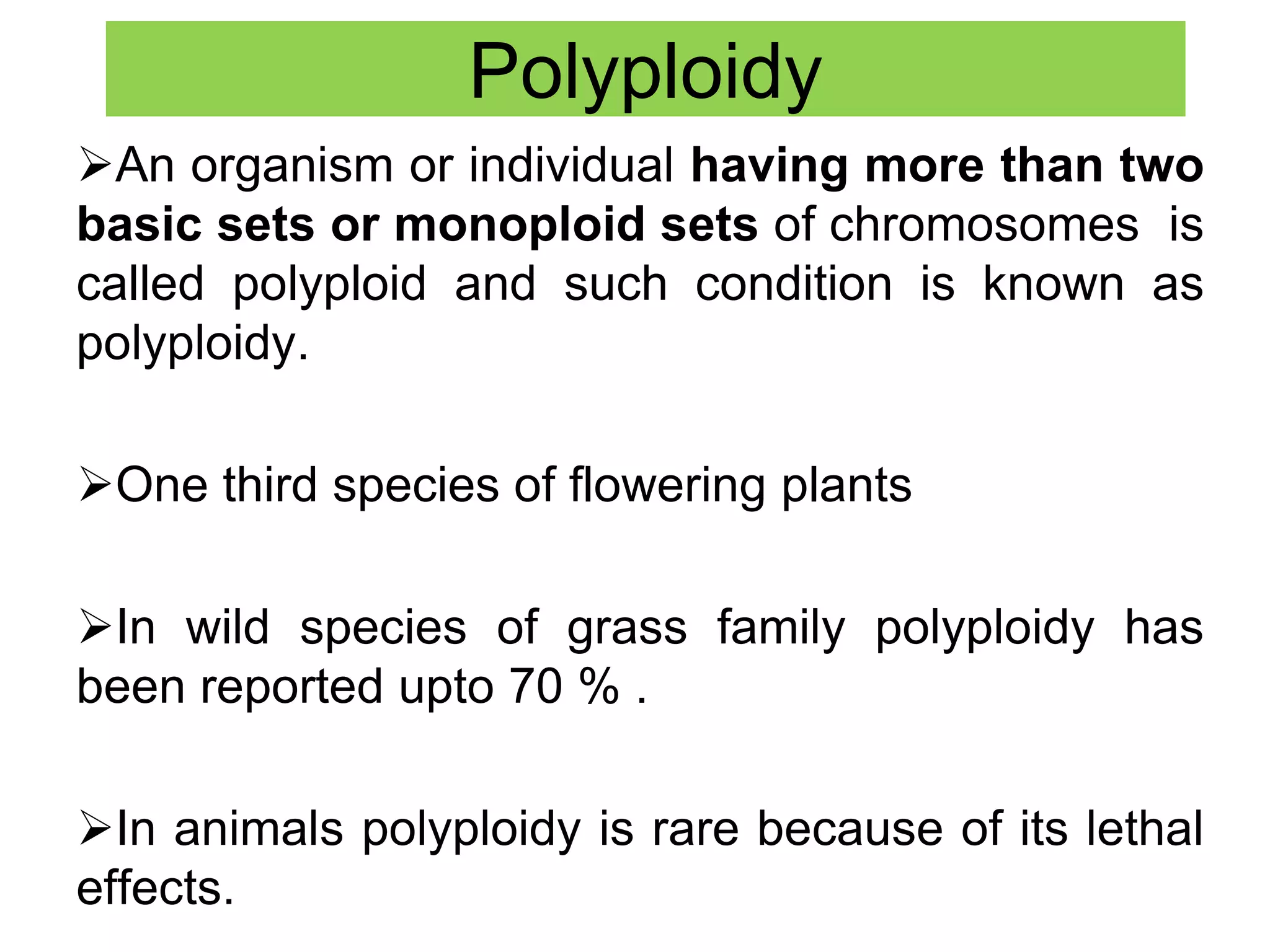 22. Polyploidy in plant breeding in crop improvement | PPT