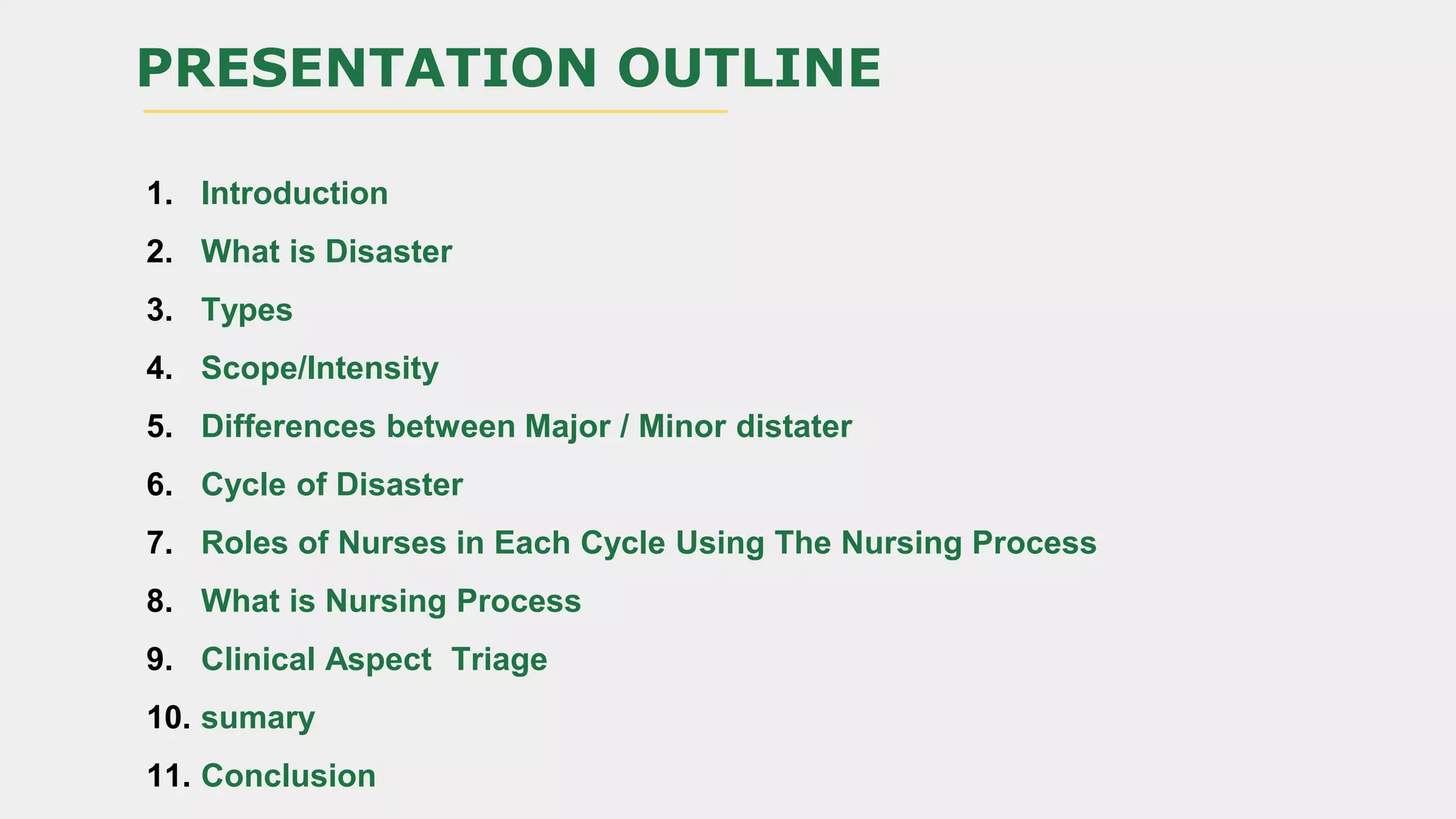 Role of Nursing In Disaster Management | PPTX