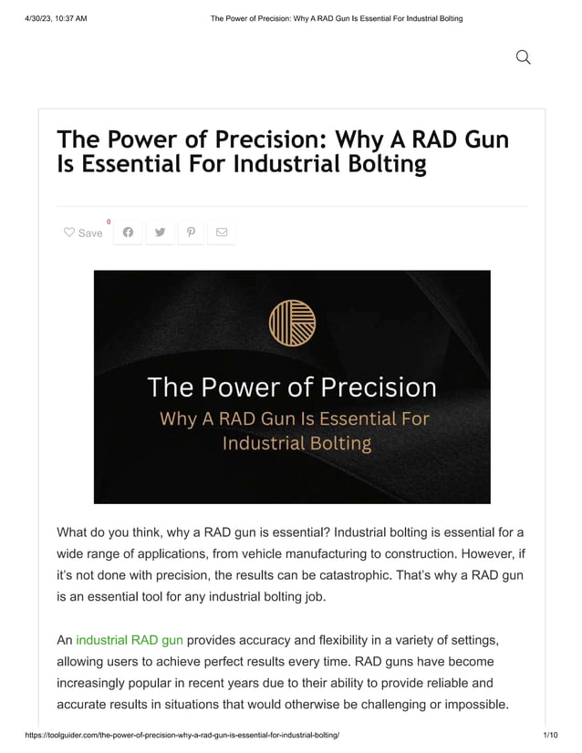 The Power of Precision: Why A RAD Gun Is Essential For Industrial ...