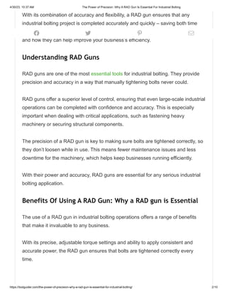 The Power of Precision: Why A RAD Gun Is Essential For Industrial ...