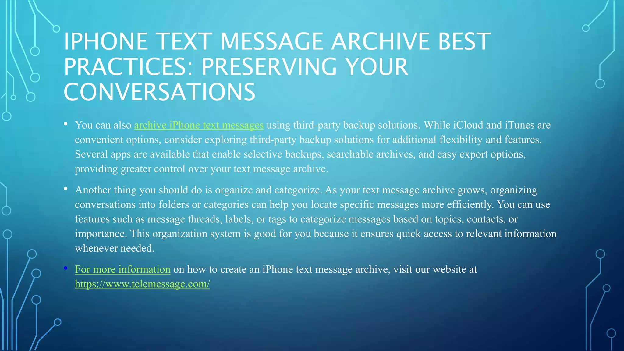 iPhone Text Message Archive Best Practices: Preserving Your ...