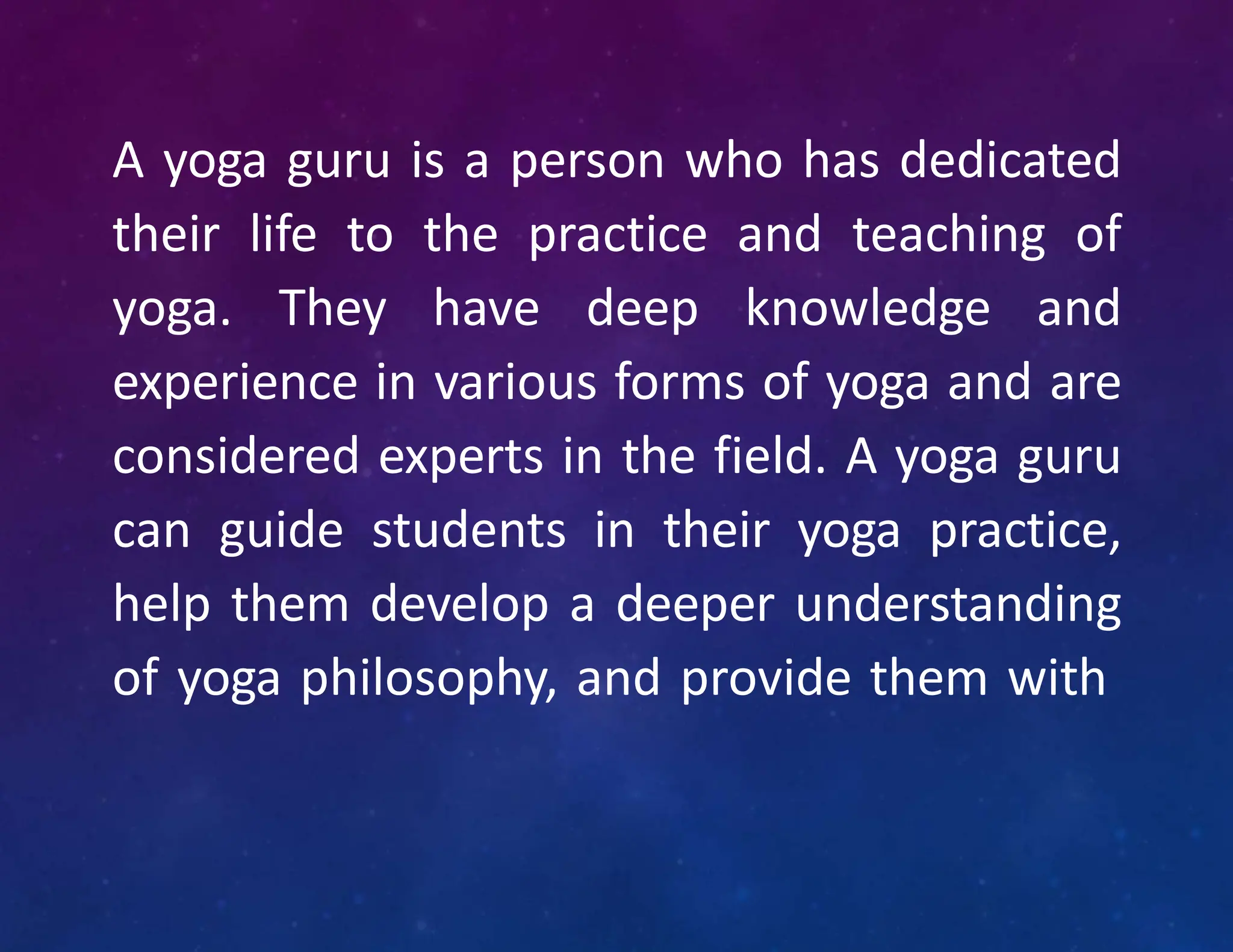 Who is Yoga Guru | PPTX