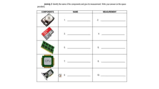 Types of components and objects to be measured_Presentation | PPTX