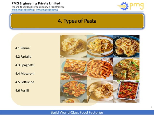 An Insight to Pasta Processing.pptx..... | PPTX