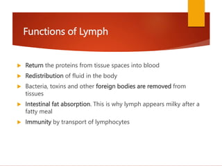 22. Lymphatic System.lymphatic system physiologu | PPTX