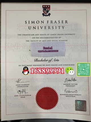 Simon Fraser University degree offer diploma Transcript | PDF | Education