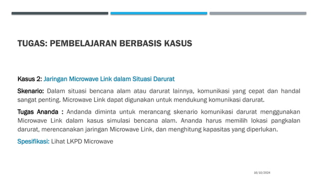 Bahan Presentasi Perkembangan Microwave link | PPT