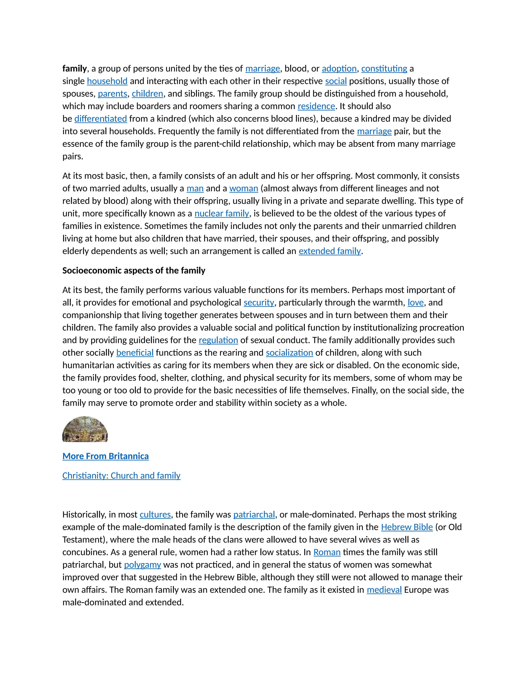 Facts about family, types, members, society | DOCX