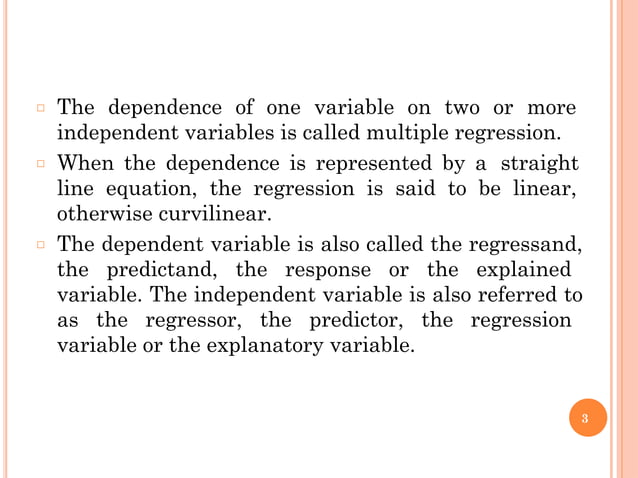 .Regression in inferential statistics ppt for presentation | PPT