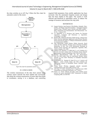 Precision Agriculture Based on Wireless Sensor Network | PDF