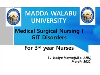 Lower Gastrointestinal Tract (GIT) Disorders | PDF