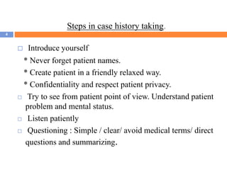 History taking as foundation of clinical diagnosis | PPTX