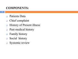 History taking as foundation of clinical diagnosis | PPTX