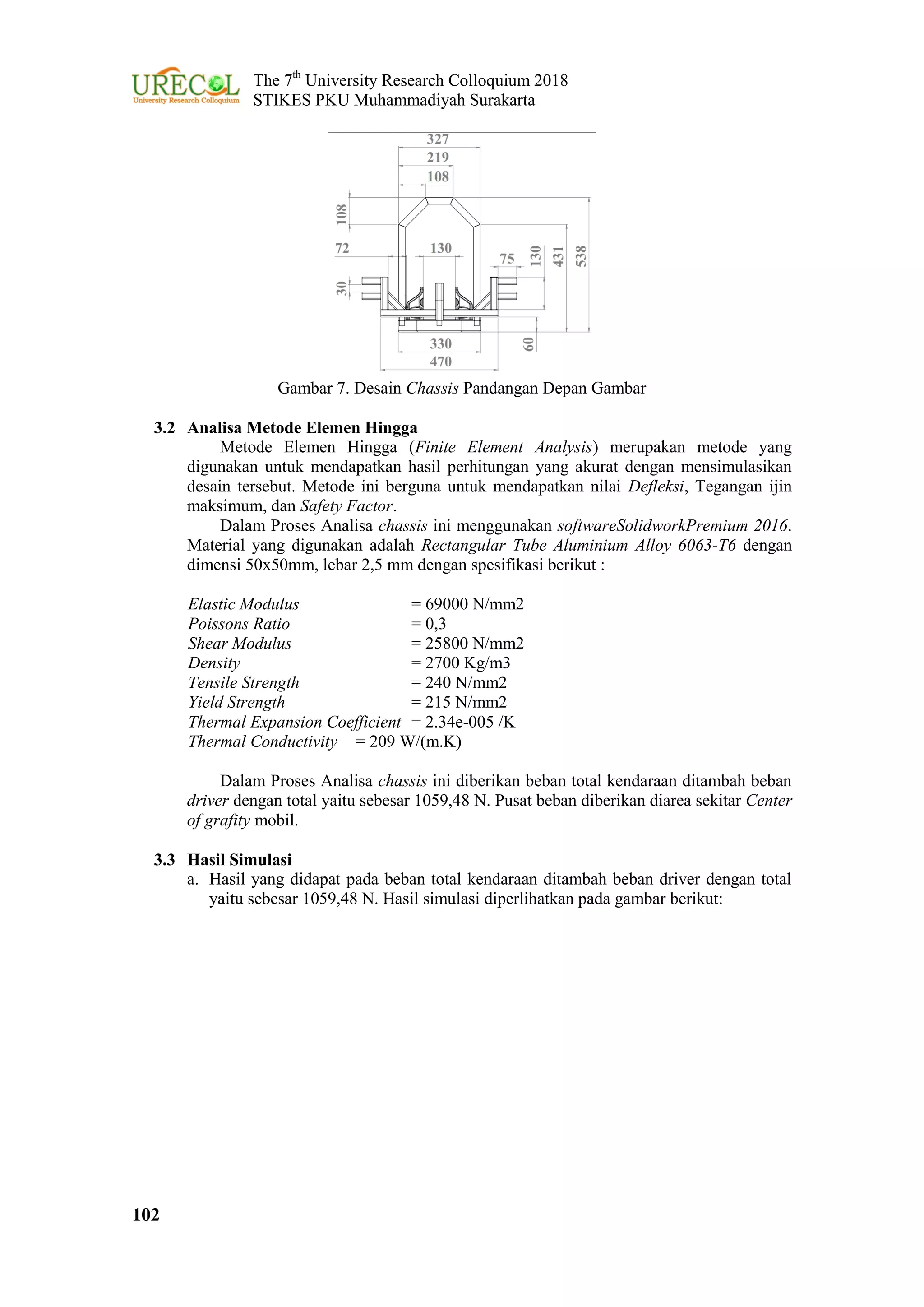 Perancangan Chassis Mobil Listrik Prototype “Ababil” dan Simulasi ...