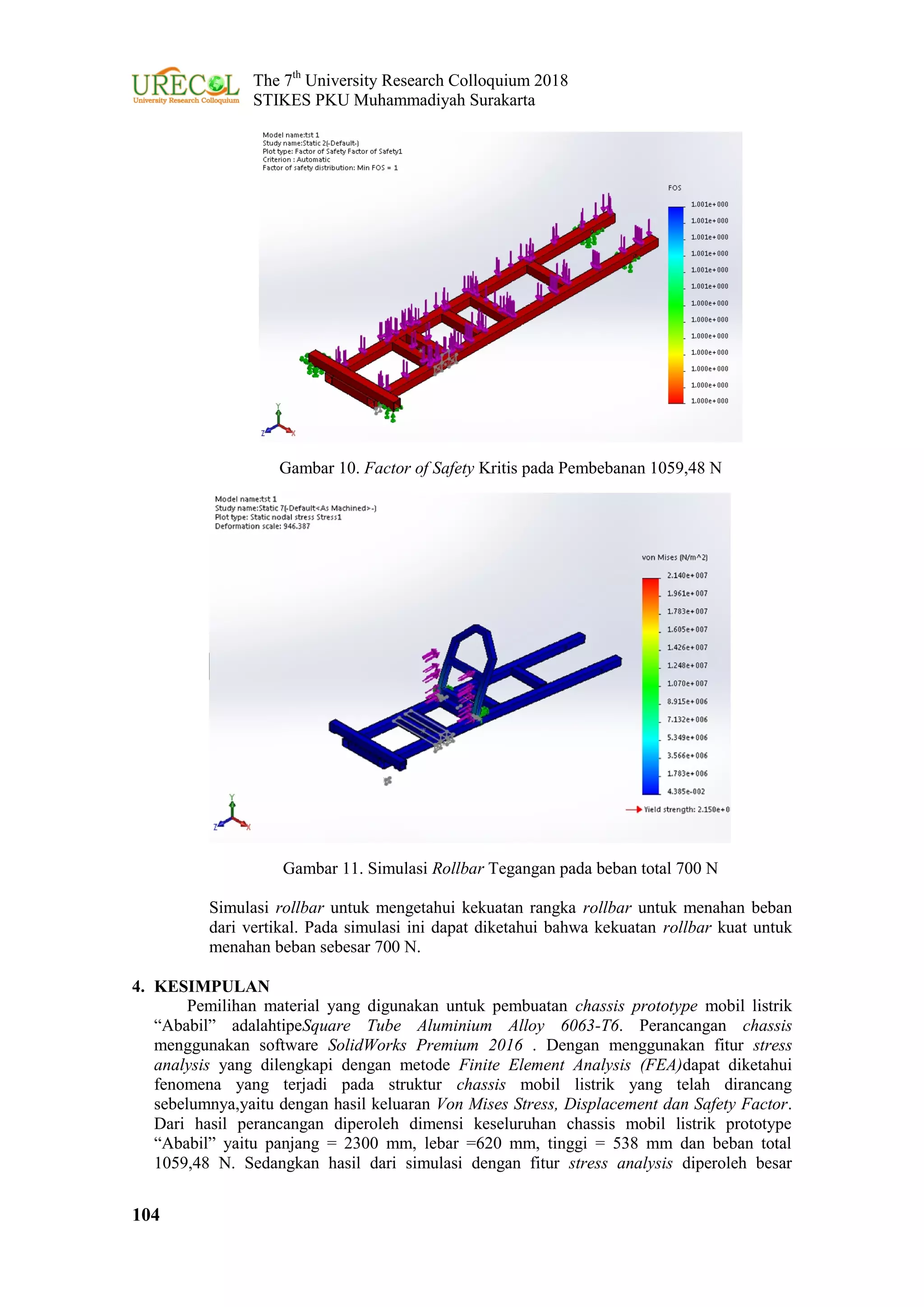 Perancangan Chassis Mobil Listrik Prototype “Ababil” dan Simulasi ...