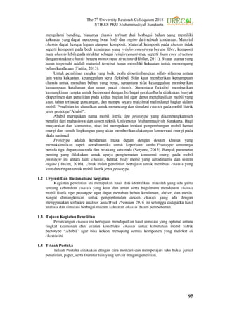 Perancangan Chassis Mobil Listrik Prototype “Ababil” dan Simulasi ...