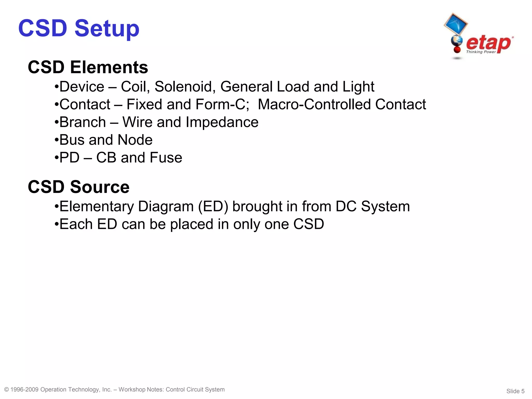 ETAP - csd - Control System Diagram | PDF