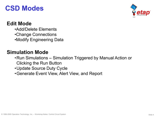 ETAP - csd - Control System Diagram | PDF