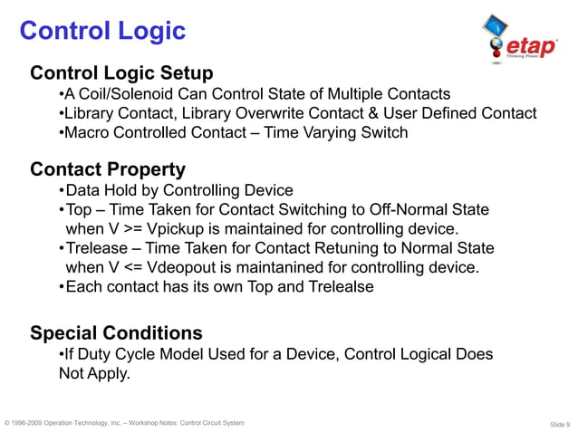 ETAP - csd - Control System Diagram | PDF