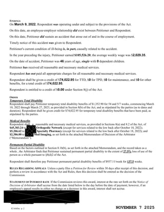 Scott Goldstein Wins TTD, Medical Benefits and PPD for Injured Nurse | PDF