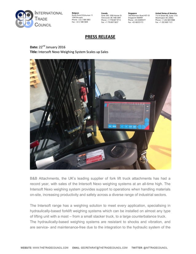 Intersoft Nexo Weighing System Scales up Sales | PDF