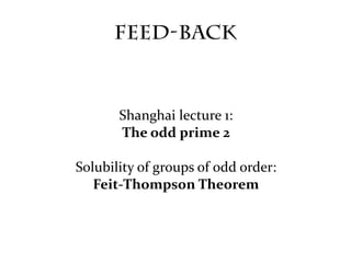 Michael Francis Atiyah-El futuro de la investigación matemática