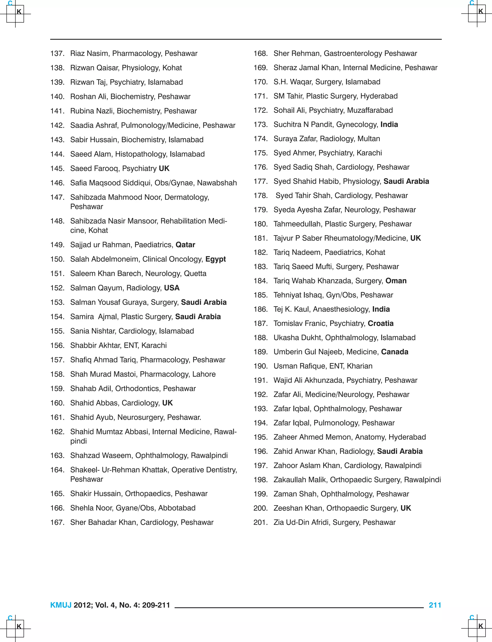 KMUJ 2012 reviewers No 114 | PDF