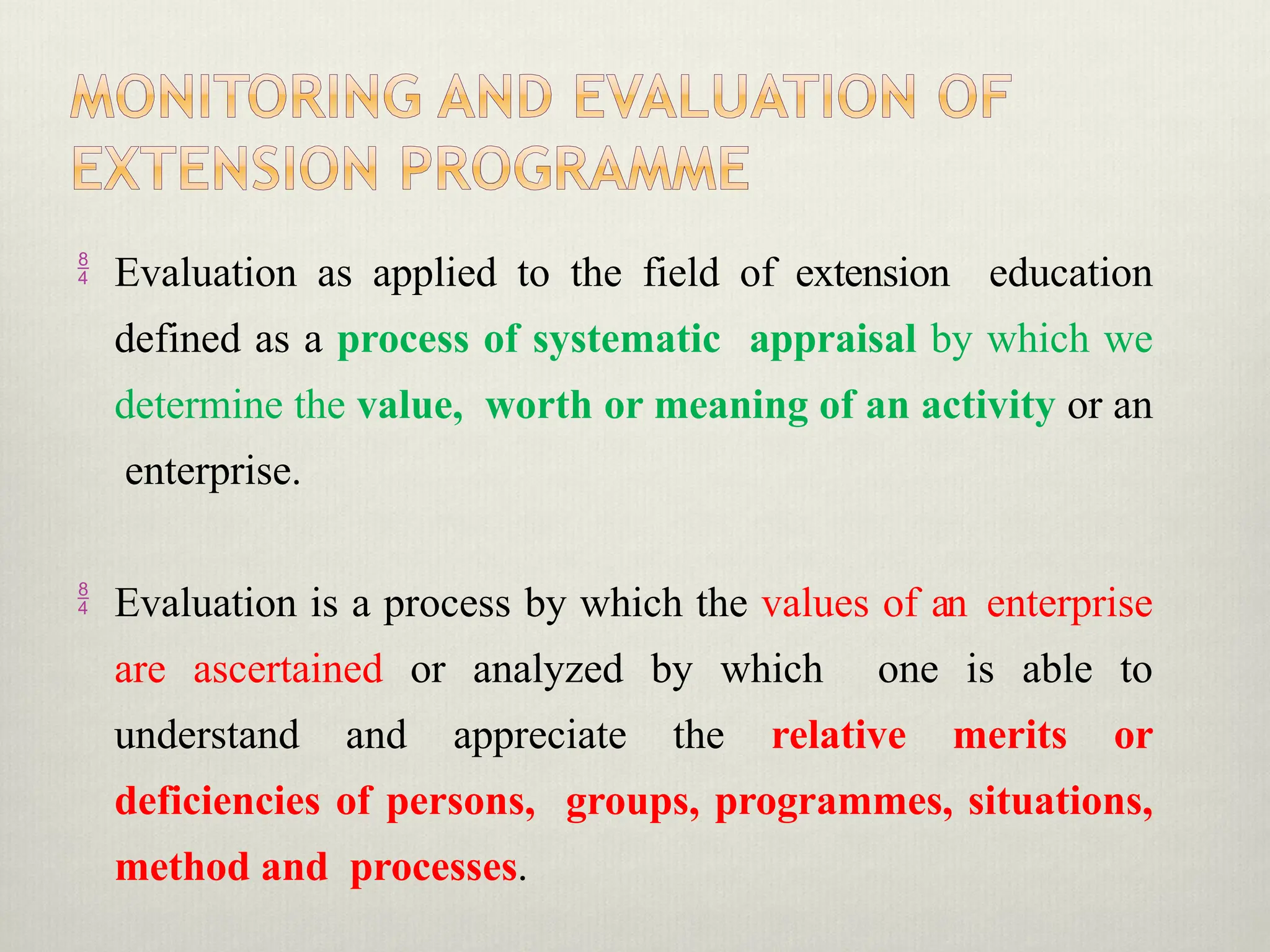 Monitoring, Planning and extension program planningpptx | PPTX