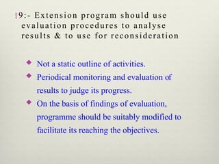 Monitoring, Planning and extension program planningpptx | PPTX