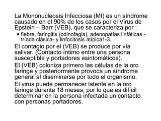 22. mononucleosis infecciosa | PPTX