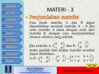 penjumlahan matriks | PPTX