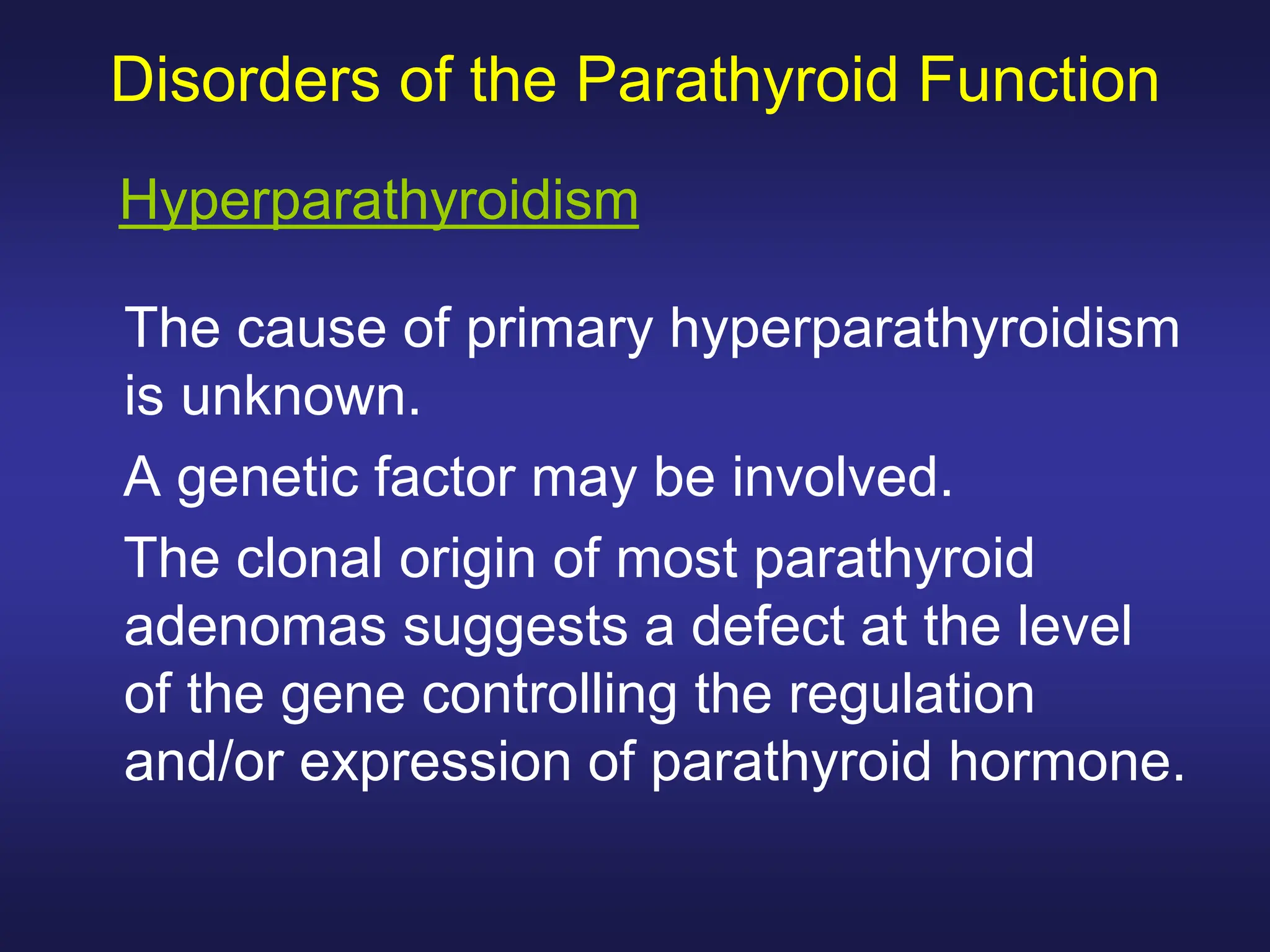 22-Parathyroid Disorders.ppt.pdf and parathyroid carcinoma | PDF