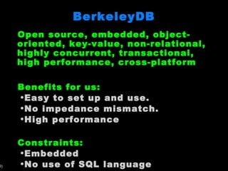 Introduction to persistency and Berkeley DB | PPT | Databases | Computer Software and Applications