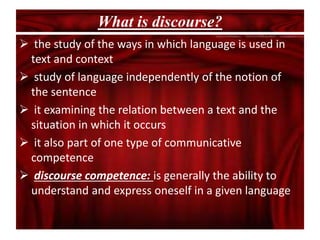 Critical Perspective on Language and Discourse | PPTX