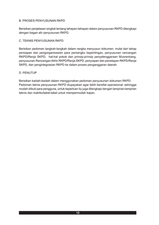 Pedoman Penyusunan Rencana Kerja Pembangunan Daerah (RKPD) | PDF