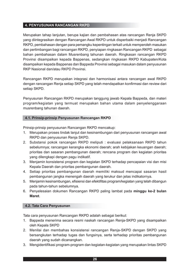 Pedoman Penyusunan Rencana Kerja Pembangunan Daerah (RKPD) | PDF
