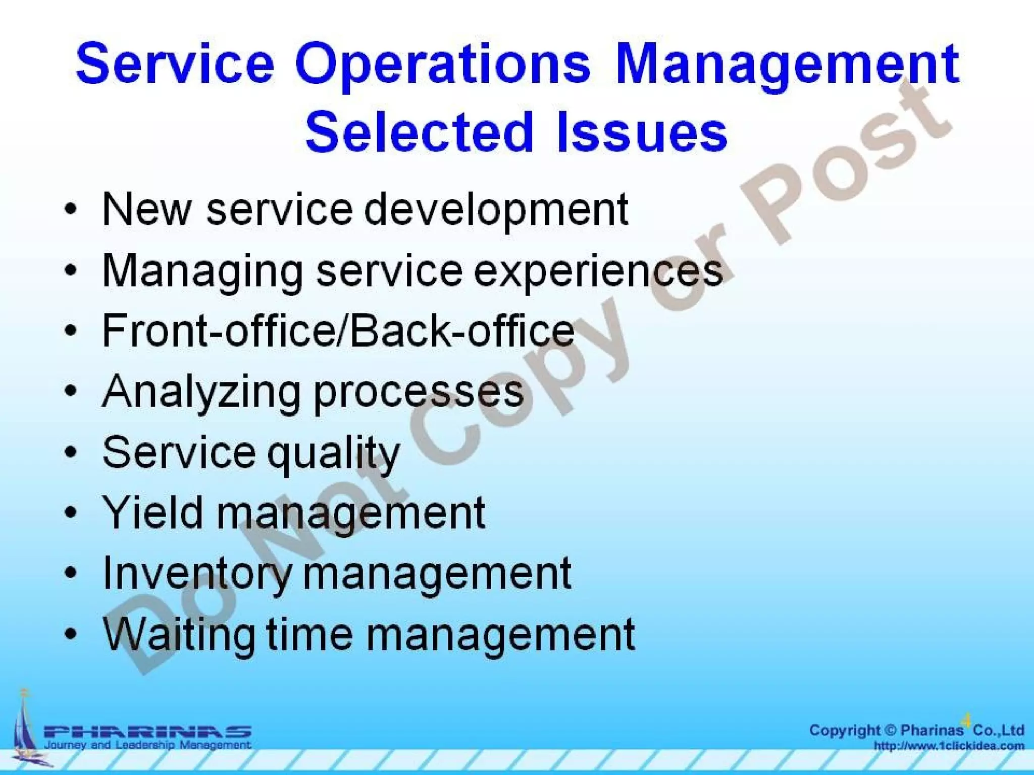 22. service operation management demo | PPT