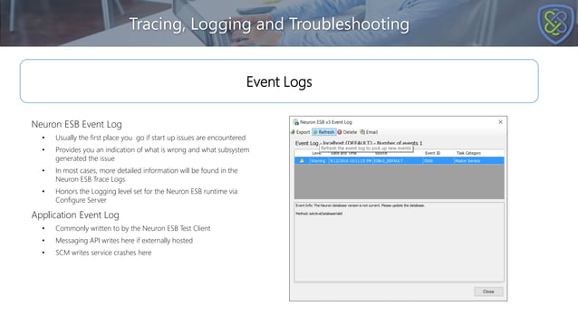 Tracing, Logging and Troubleshooting 3.7 | PPT