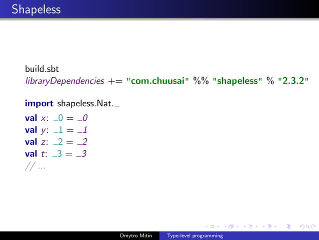 22 - Scala. Type-level programming. Shapeless | PPT 22 - Scala. Type-level programming. Shapeless | PPT