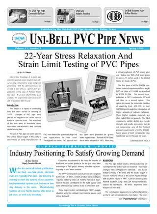 22 year stress relaxation and strain limit testing of pvc pipes | PDF