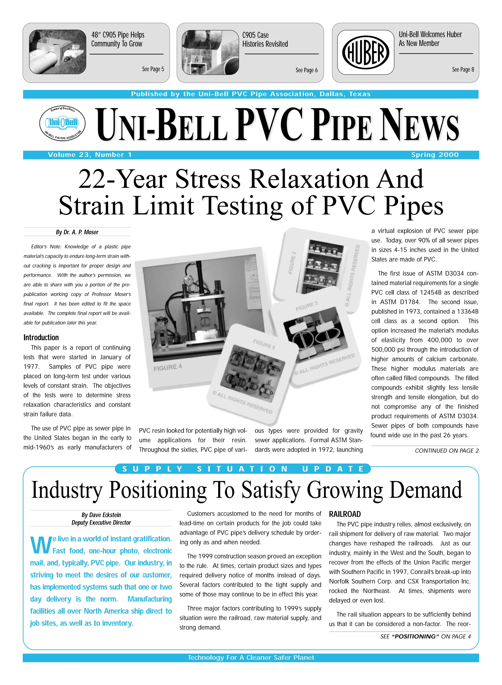 22-Year Stress Relaxation And Strain Limit Testing of PVC Pipes | PDF