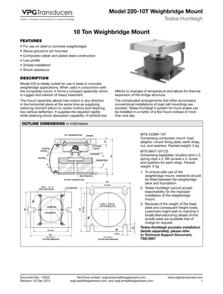 220-10T WEIGHBRIDGE MOUNT | PDF