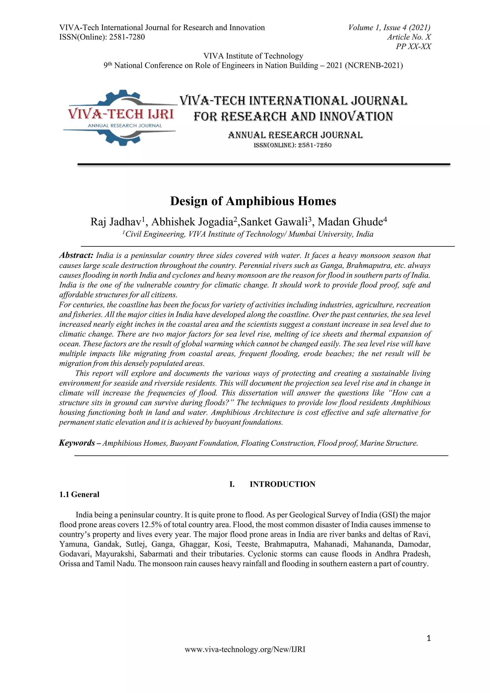 Design of Amphibious Homes | PDF | Civil Engineering Industry | Industries